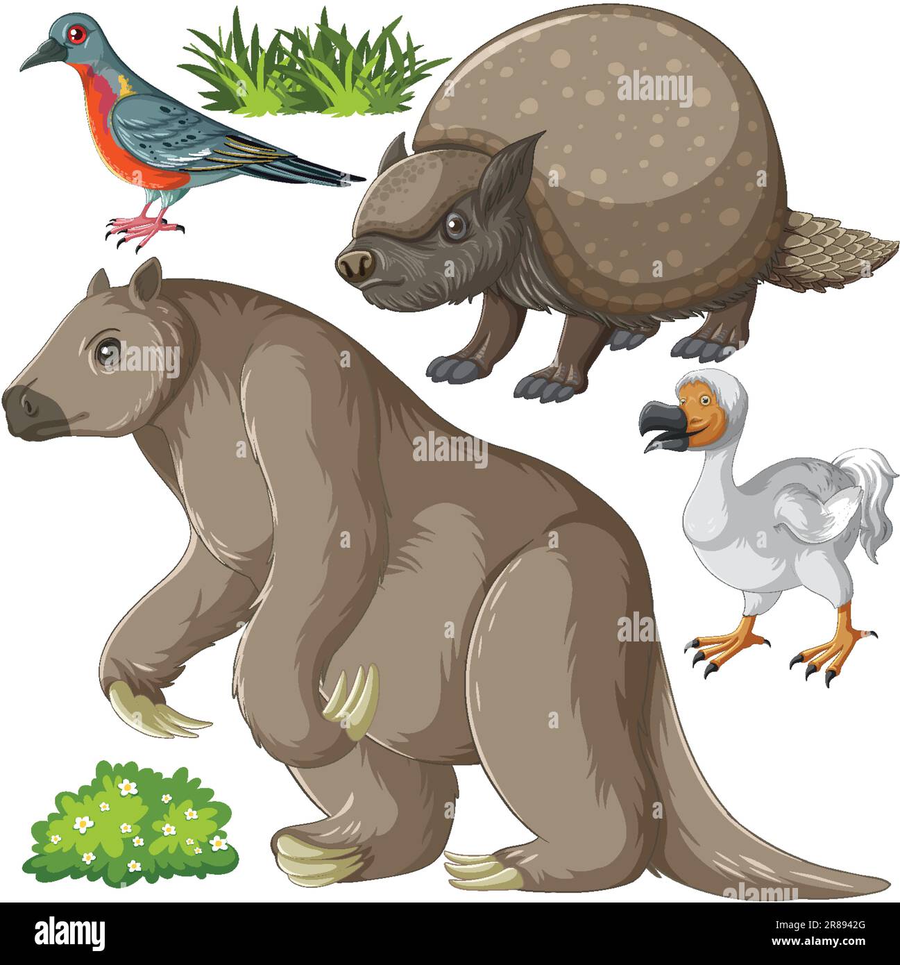 Set of various extinct animals illustration Stock Vector Image & Art ...