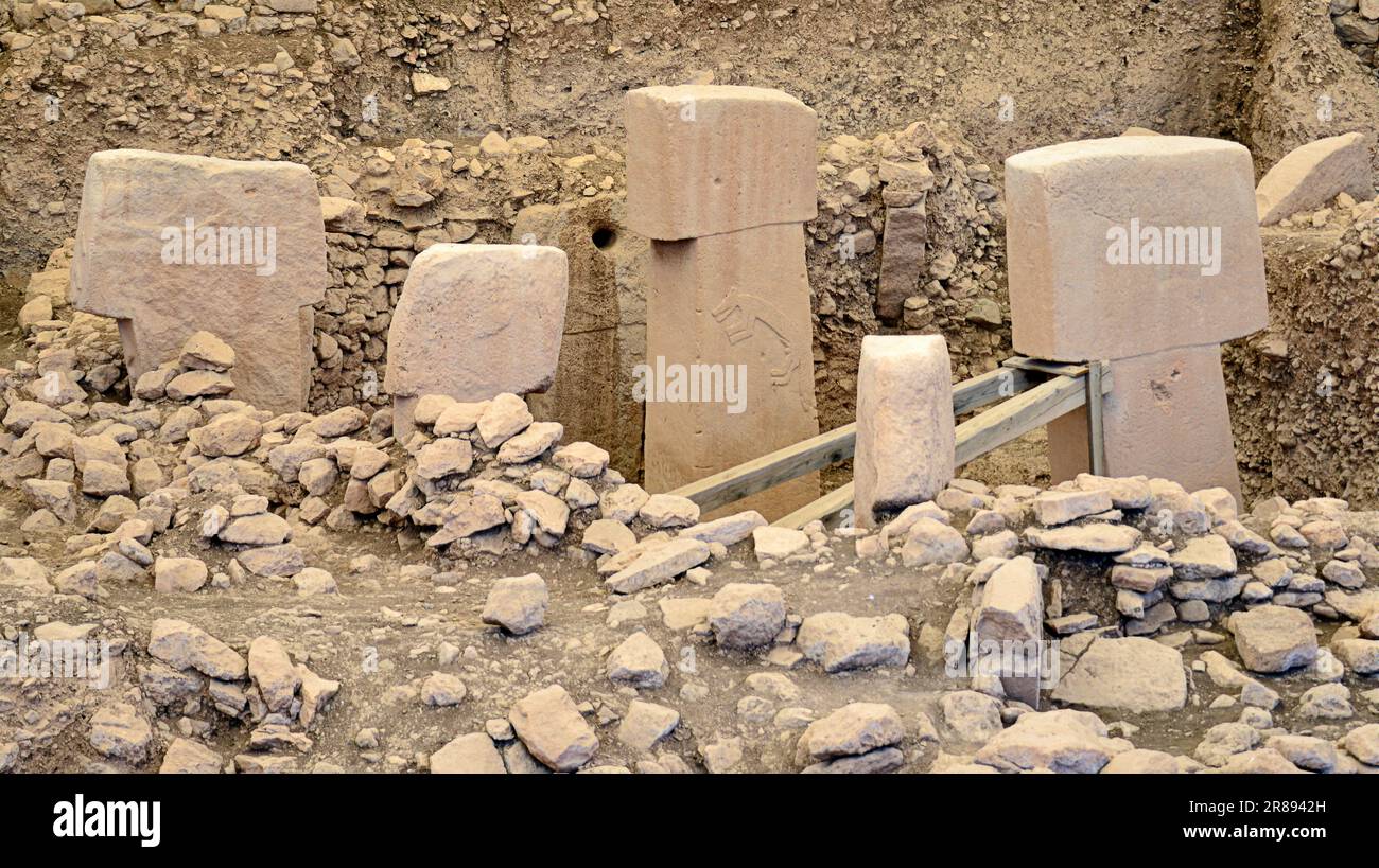 Göbekli Tepe is an archaeological site, located about 18 km northeast ...