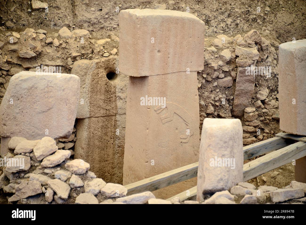 Göbekli Tepe is an archaeological site, located about 18 km northeast ...
