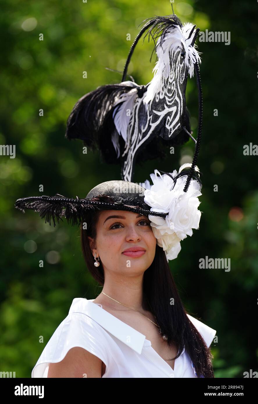 Emilia Villegas arrives for day one of Royal Ascot at Ascot Racecourse ...
