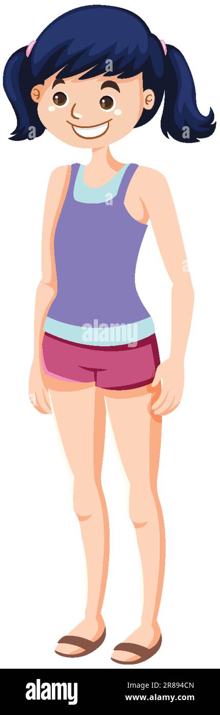 Woman in Casual Outfit Vector illustration Stock Vector Image & Art - Alamy