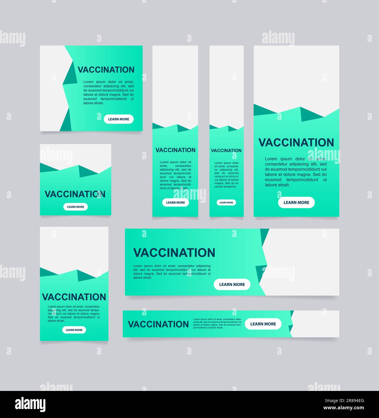 Mandatory vaccination web banner design template Stock Vector Image ...