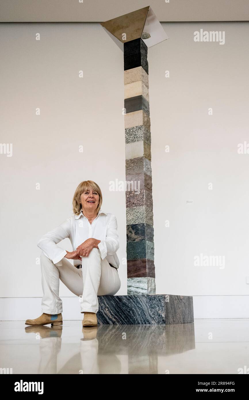 London, UK. 20 June 2023. Artist Angela Palmer with ‘Tower of Time ...