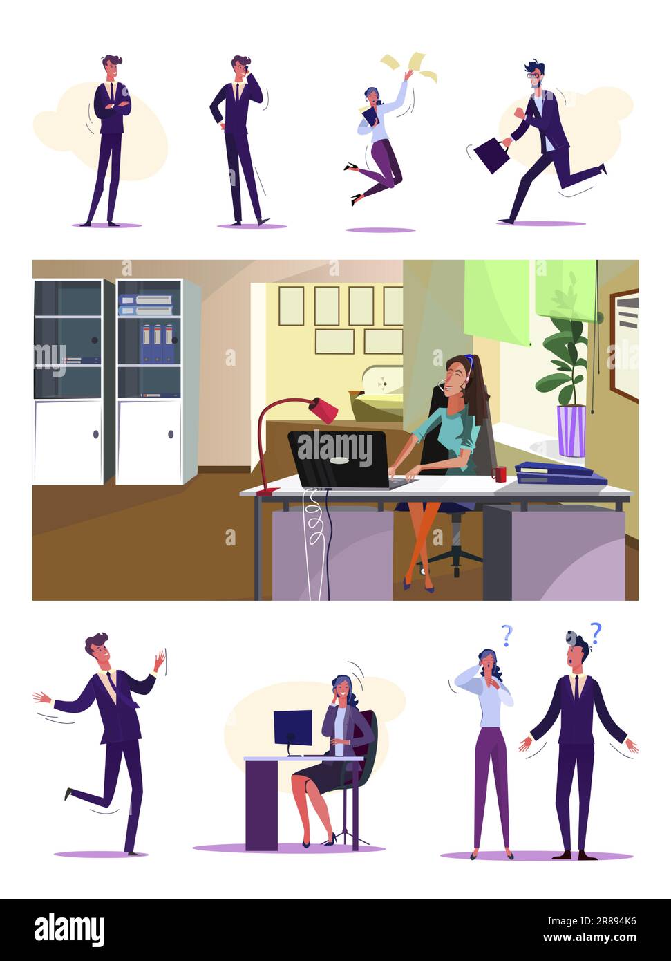 Office employees set Stock Vector Image & Art - Alamy