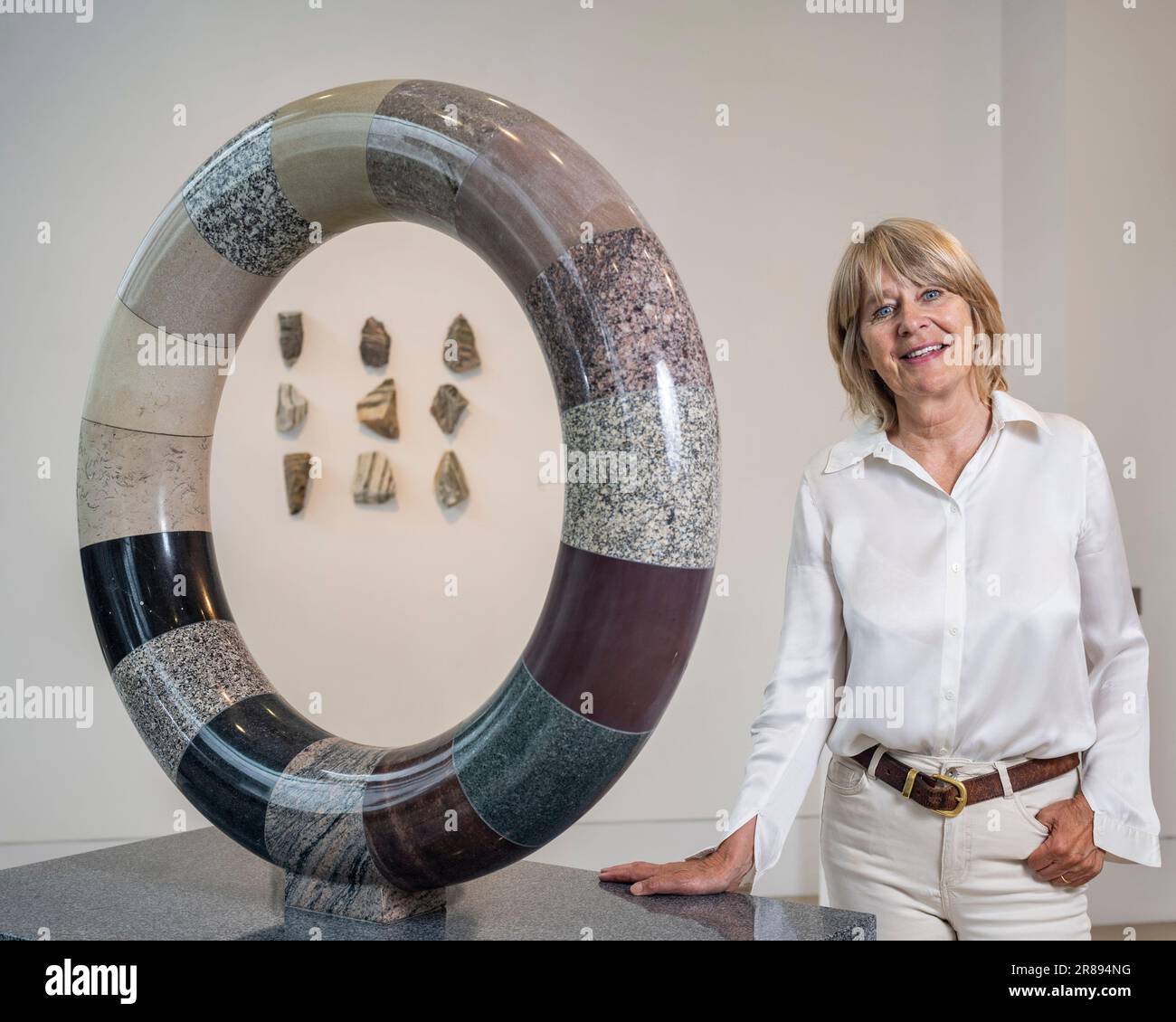 London, UK. 20 June 2023. Artist Angela Palmer with ‘Torus of Time ...