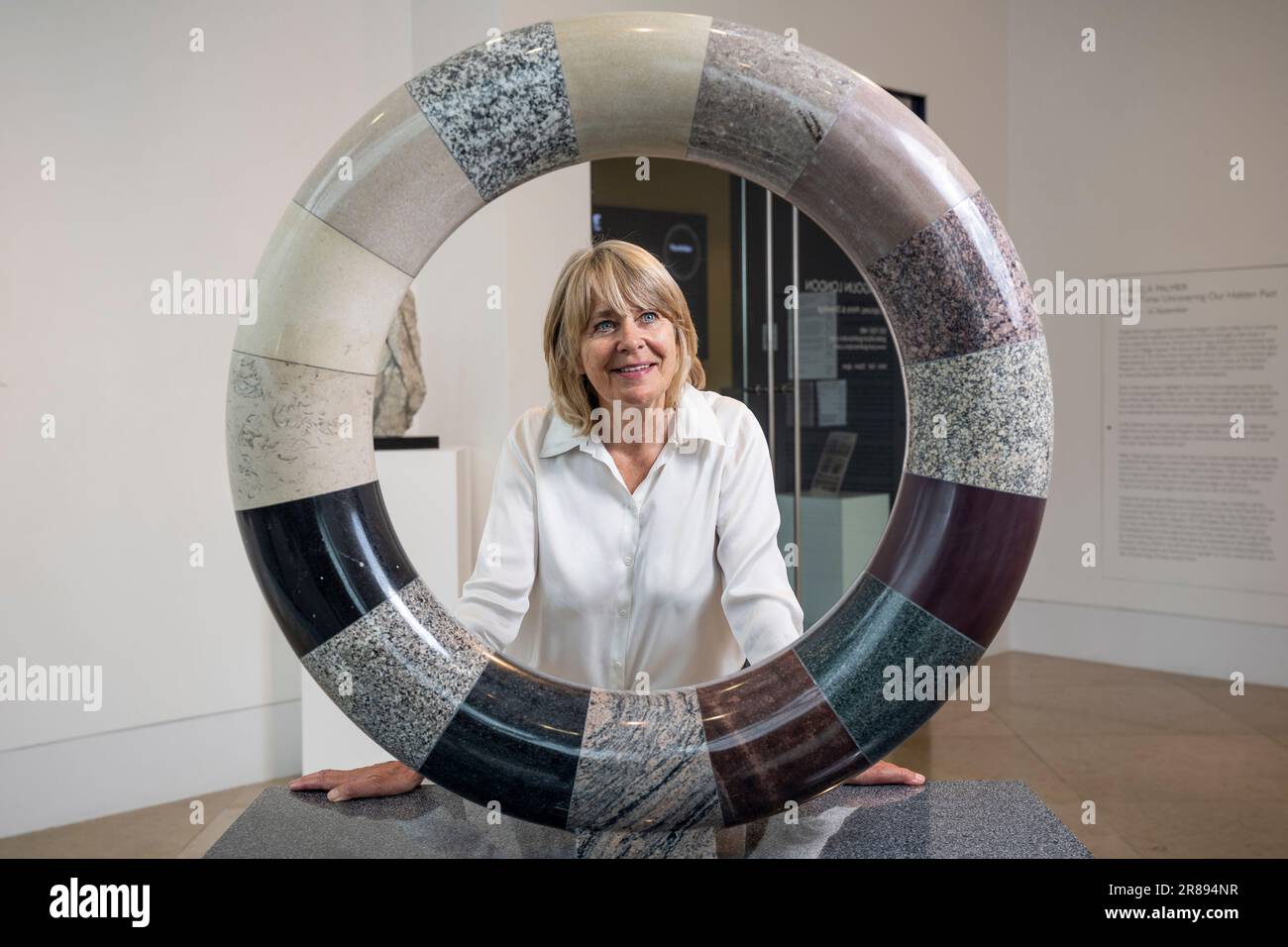 London, UK. 20 June 2023. Artist Angela Palmer with ‘Torus of Time ...