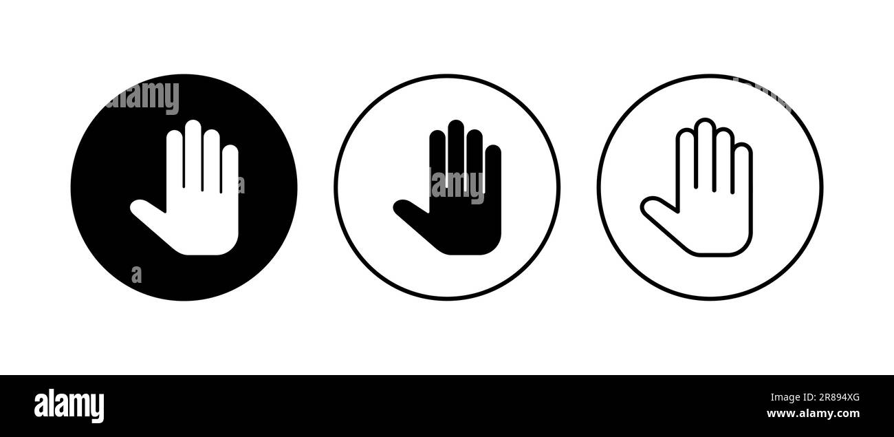 Hand icon set. hand vector icon, palm,click Stock Vector Image & Art ...