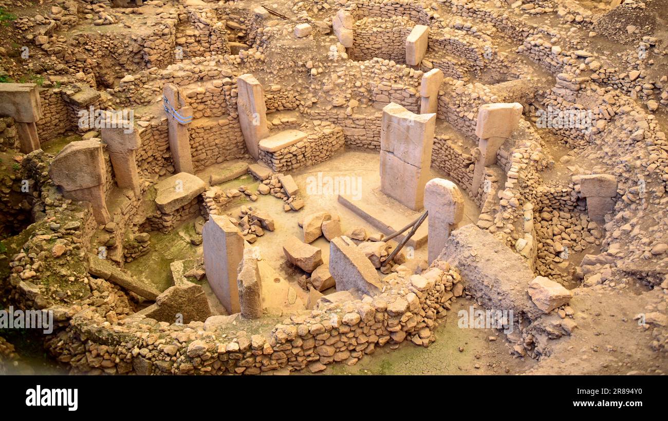 Göbekli Tepe is an archaeological site, located about 18 km northeast ...