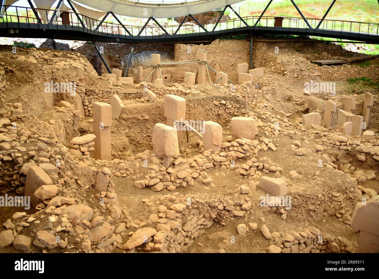 Göbekli Tepe is an archaeological site, located about 18 km northeast ...