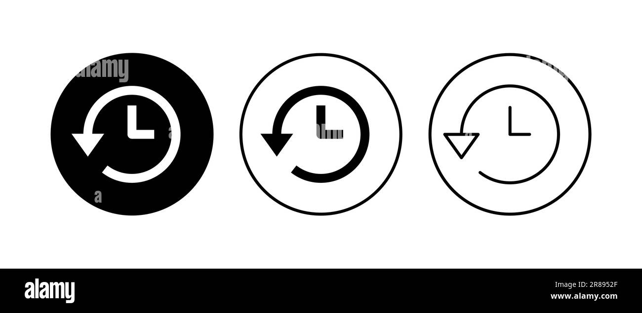 History icon set. recent event history Stock Vector Image & Art - Alamy