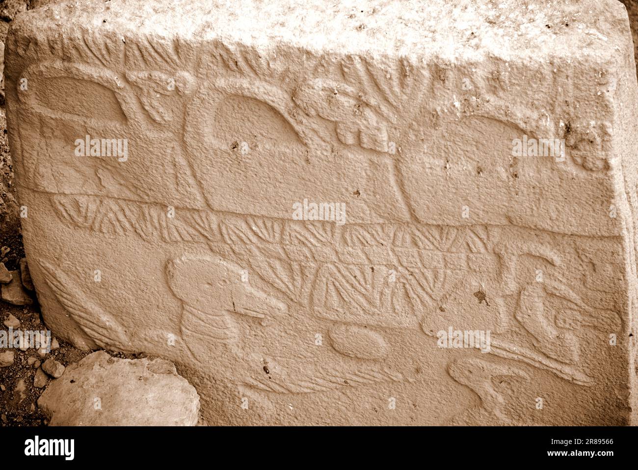 Göbekli Tepe is an archaeological site, located about 18 km northeast ...