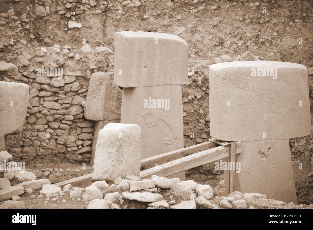 Göbekli Tepe is an archaeological site, located about 18 km northeast ...