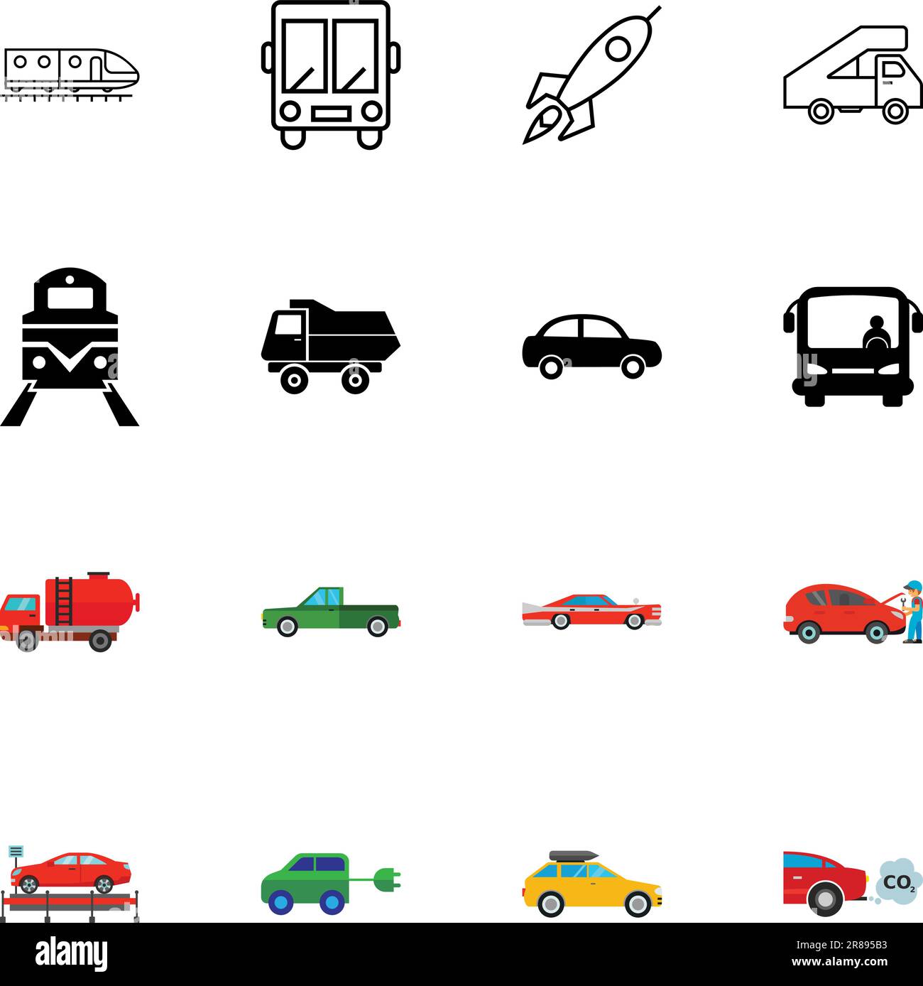 Transportation icon set Stock Vector Image & Art - Alamy
