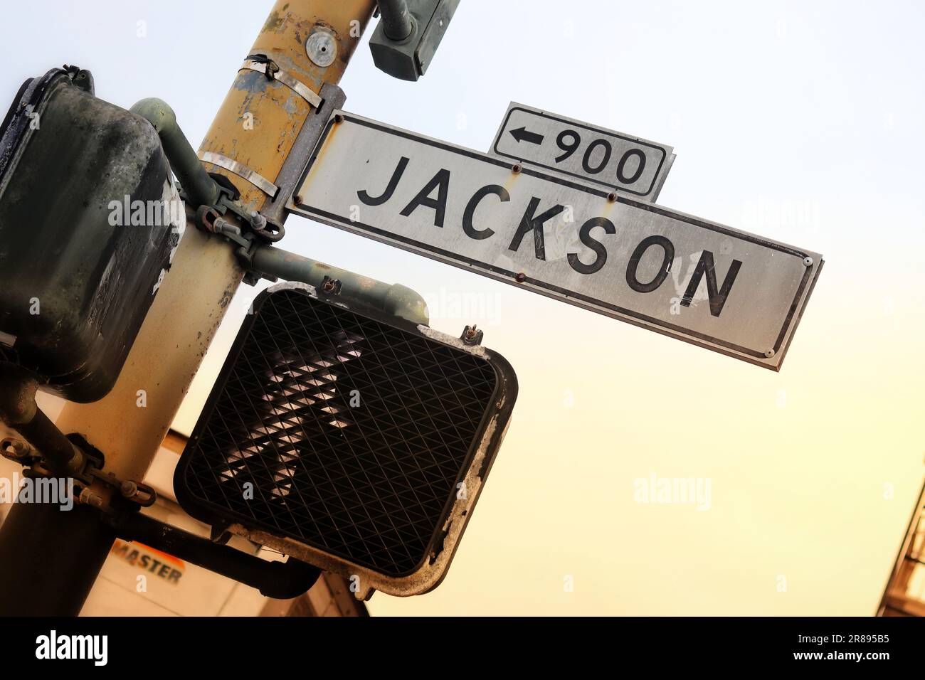 Jackson Crosswalk Sign Stock Photo - Alamy