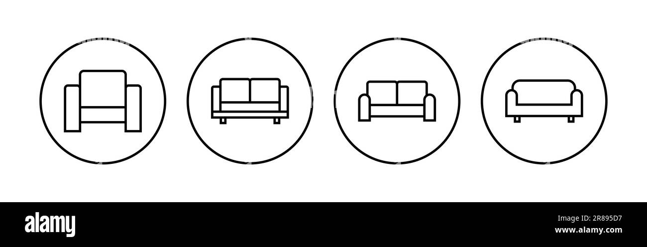 Sofa icon set. sofa icon illustration Stock Vector Image & Art - Alamy