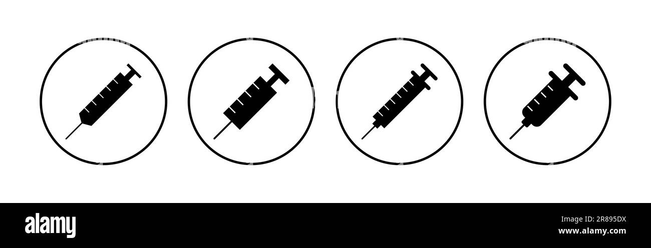 Syringe icon set. injection icon vector Stock Vector Image & Art - Alamy