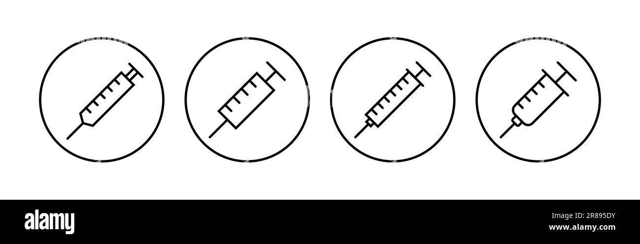 Syringe icon set. injection icon vector Stock Vector Image & Art - Alamy
