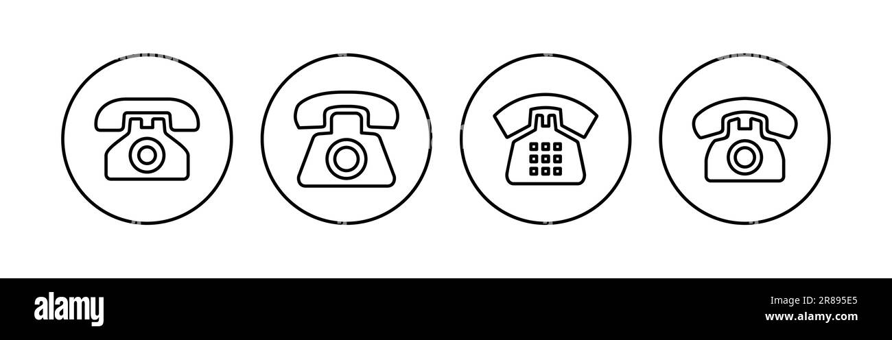 Telephone icon set. phone icon vector Stock Vector Image & Art - Alamy