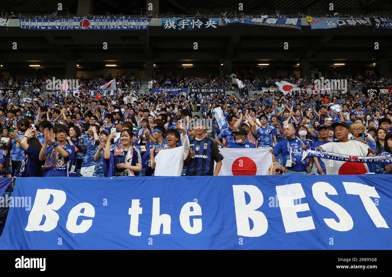 Fans cheer for Samurai Blue, Japan's National Team, ahead of the Kirin ...