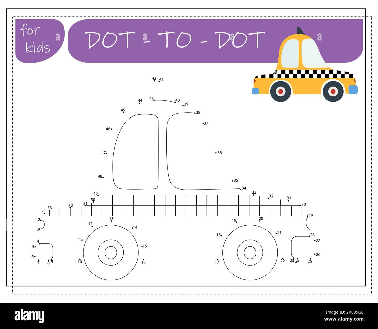 A game with numbers, an educational game from point to point for ...