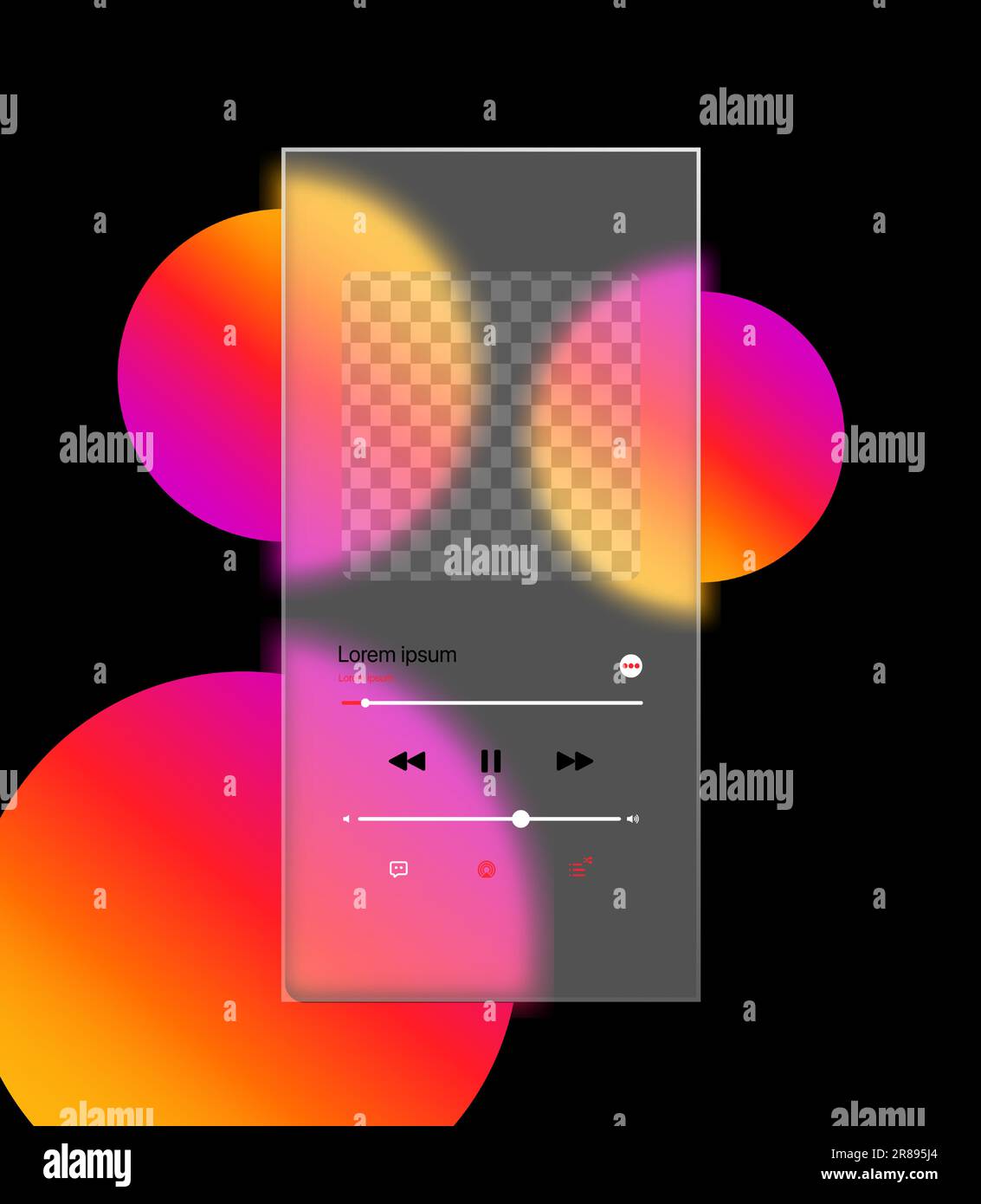 Apple music mockup social media post template in glassmorphism ...