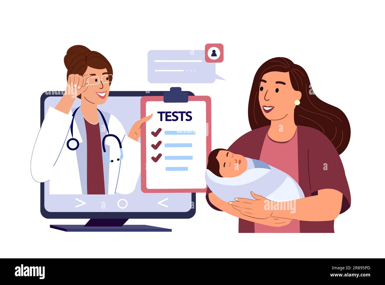 Medical advice mother newborn hi-res stock photography and images - Alamy