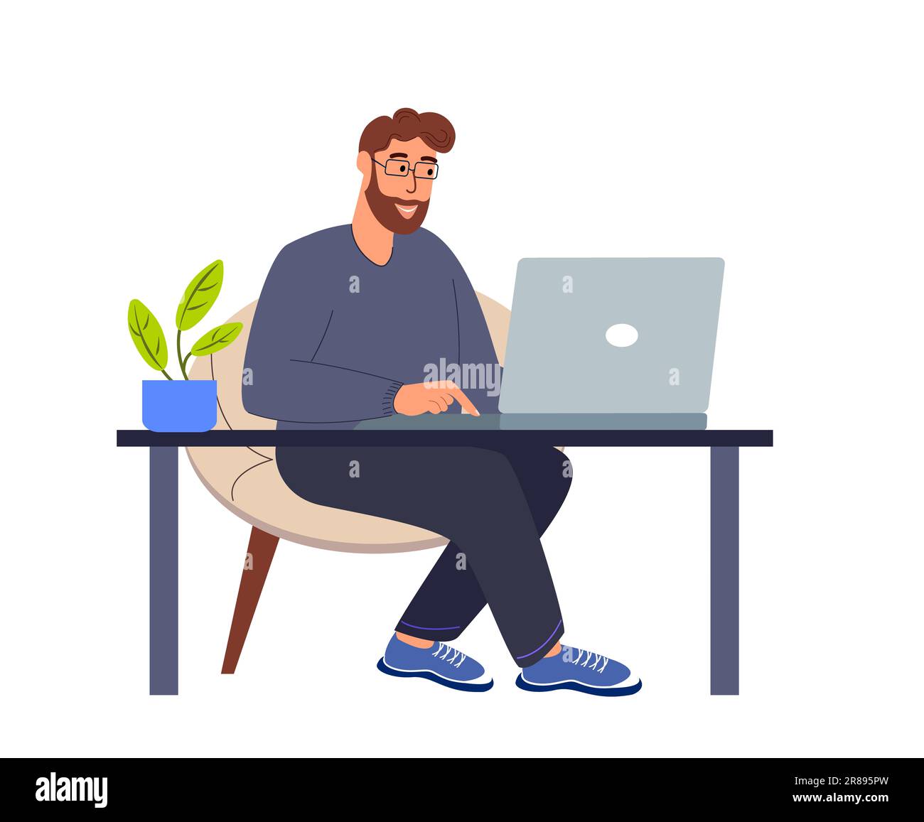 Man working in online Cut Out Stock Images & Pictures - Alamy