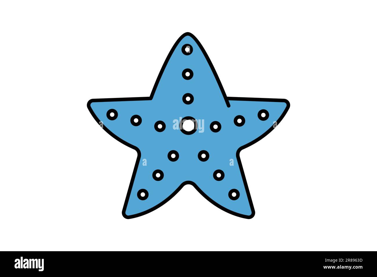 Starfish icon. Two tone icon style design. Simple vector design ...