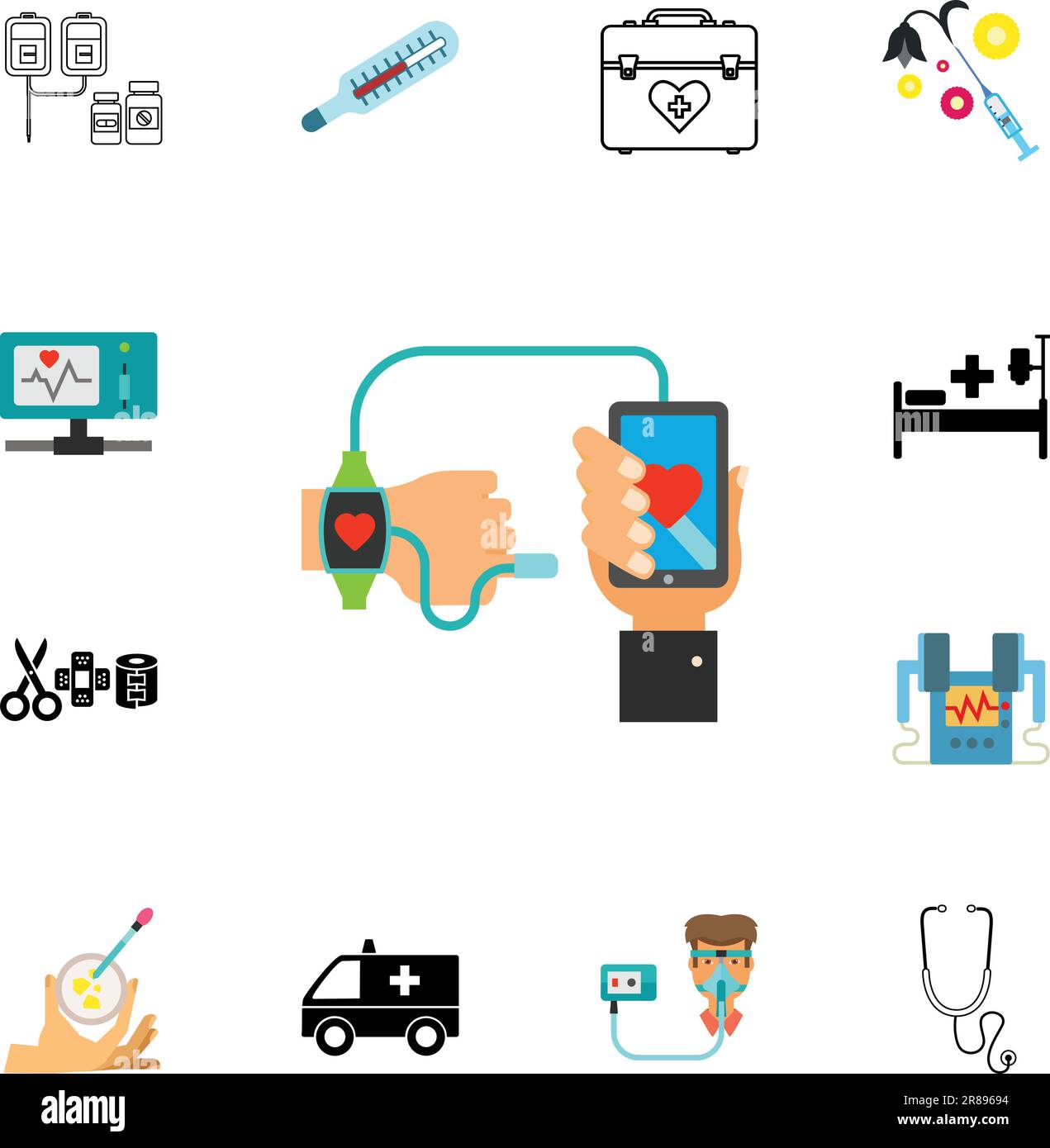 Clinic icon set Stock Vector Image & Art - Alamy