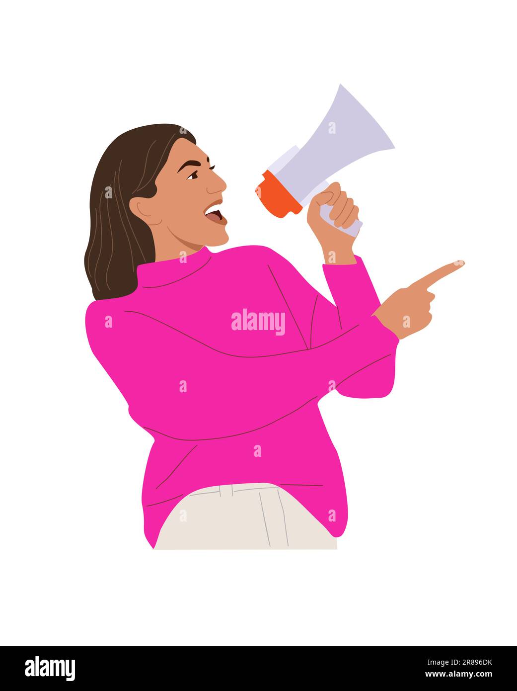 Shouting for customers Stock Vector Images - Alamy