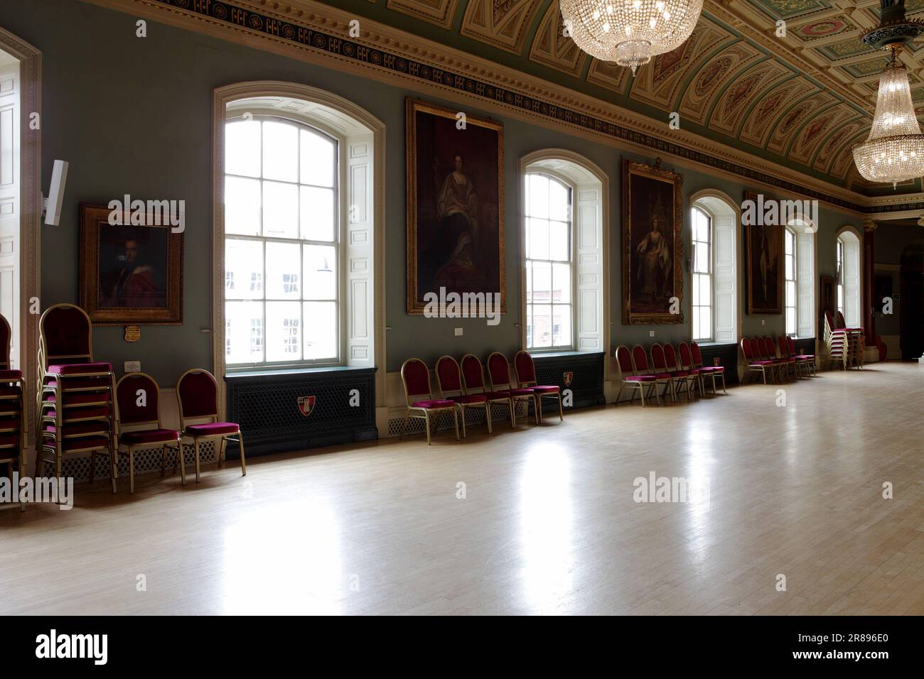 Viewed here is the beautiful Assembly Room in Guildhall, Worcester ...