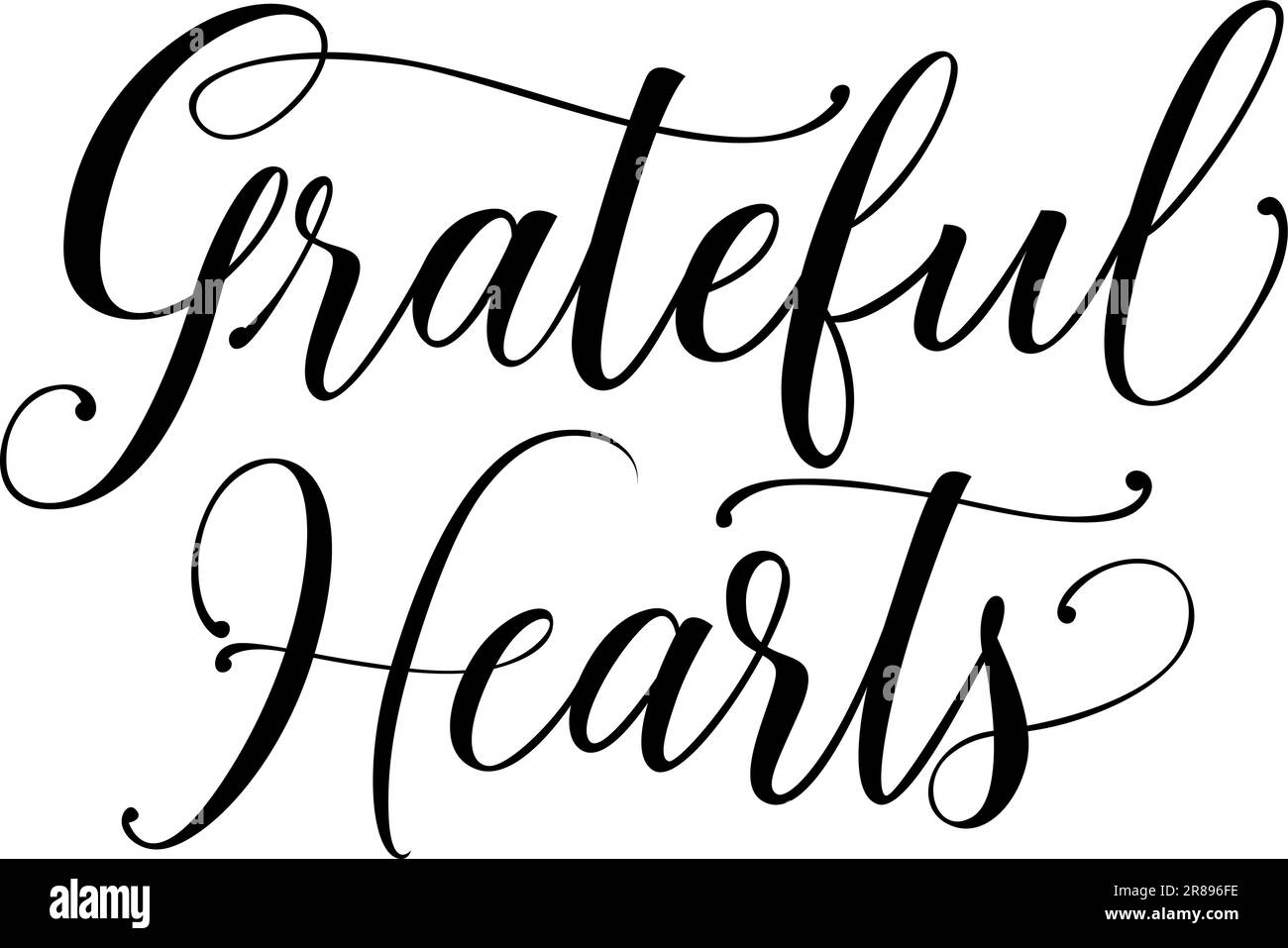 Grateful lettering happy thanksgiving Stock Vector Images - Alamy