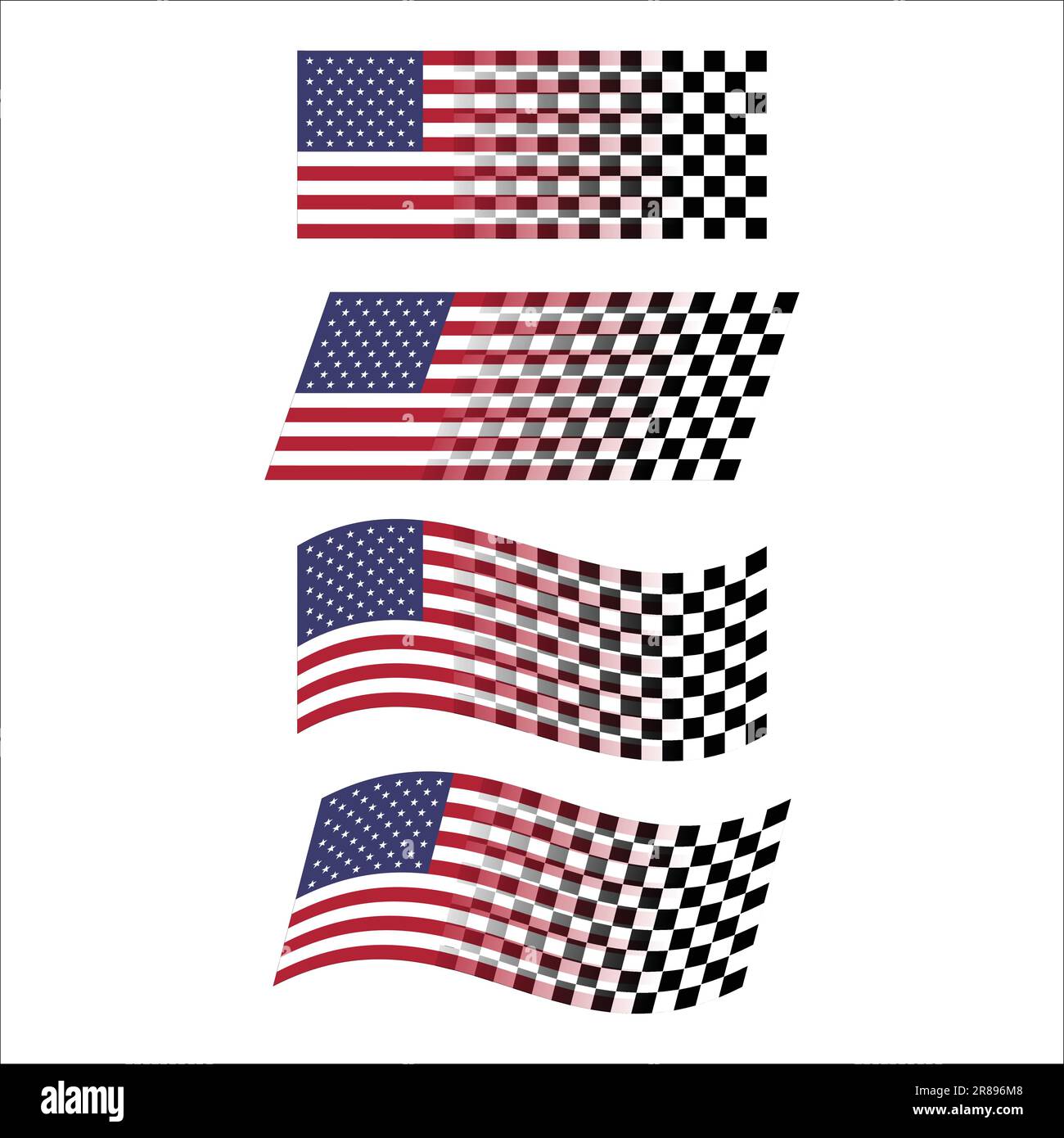 Checkered racing flags with USA Stock Vector Image & Art - Alamy