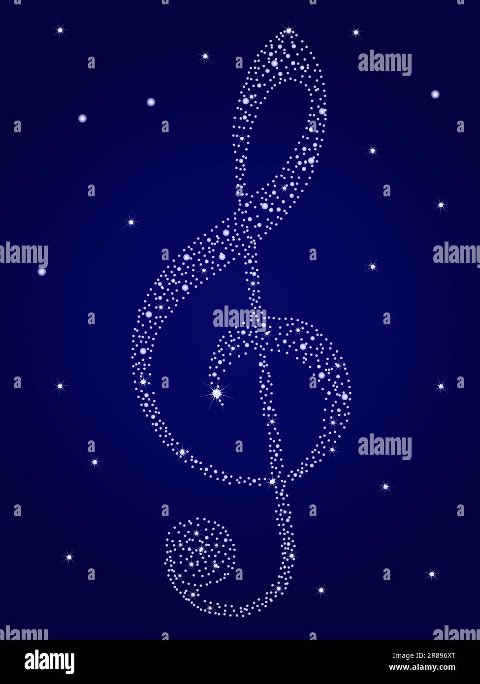 Musical background with clef and notes and 3D effects in gold tone on ...