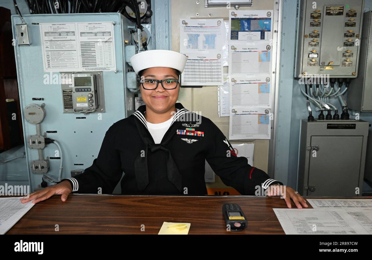 Brisbane, Australia. 20th June, 2023. Quartermaster second class Regina ...