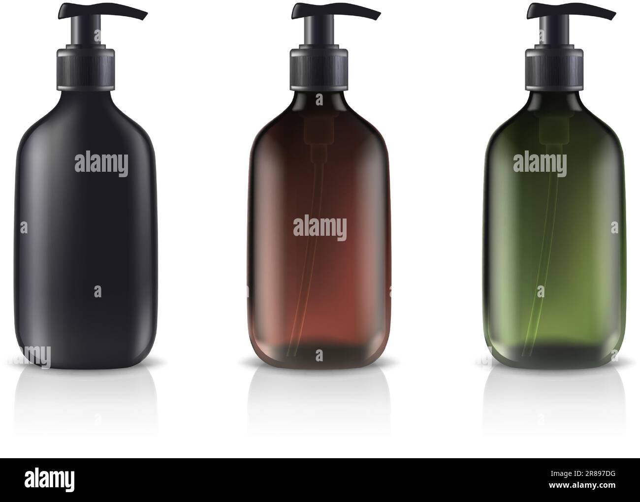 Amber glass liquid cosmetic Stock Vector Images - Alamy