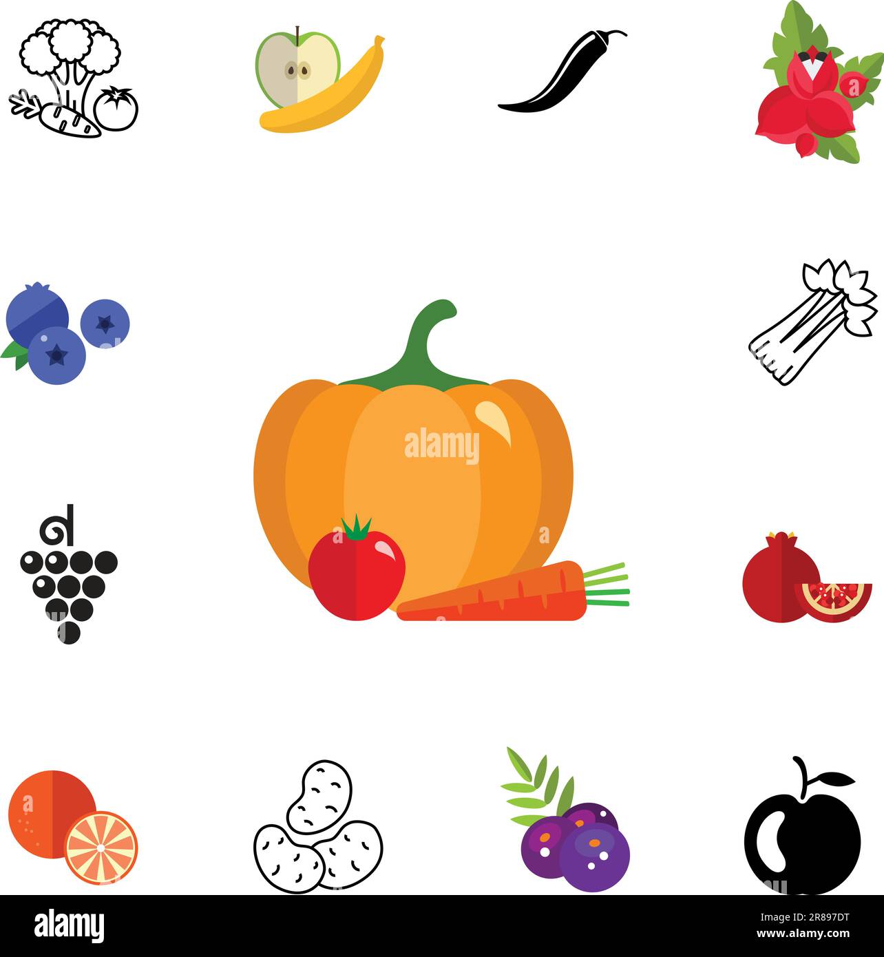 Harvest icon set Stock Vector Image & Art - Alamy
