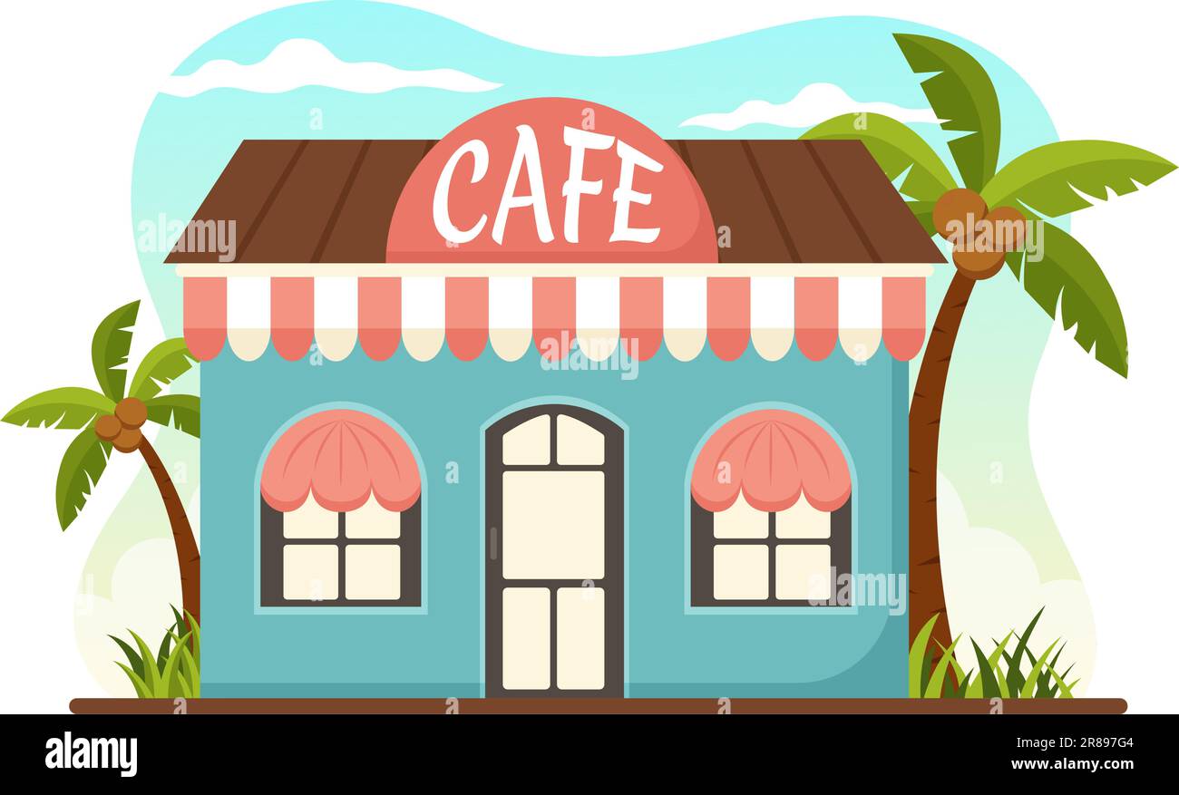 Barista work in cafe Stock Vector Images - Alamy