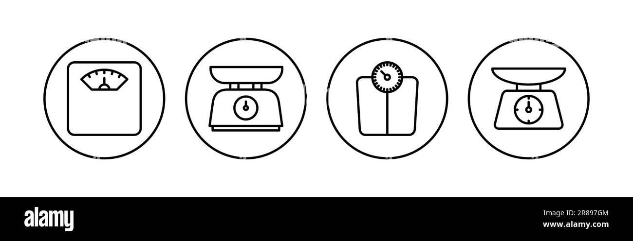 Scales icon set. Weight scale icon Stock Vector Image & Art - Alamy