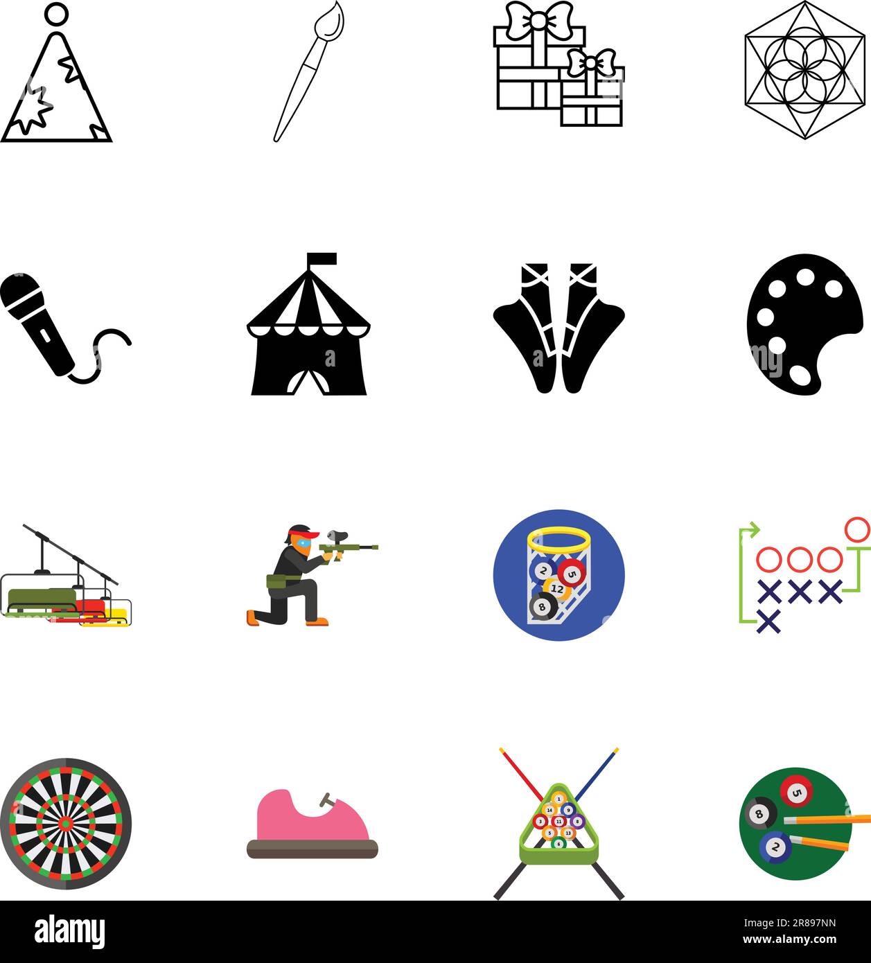 Entertainment icon set Stock Vector Image & Art - Alamy