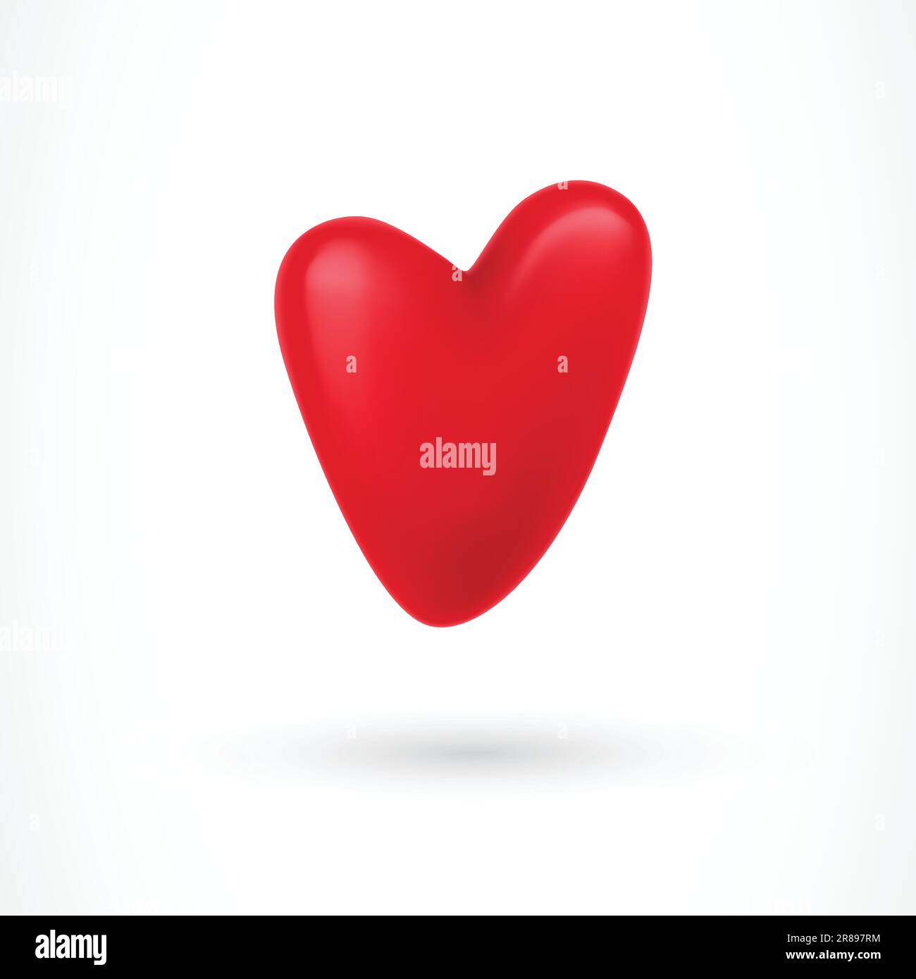 Red Heart Shape Illustration Stock Vector Image & Art - Alamy