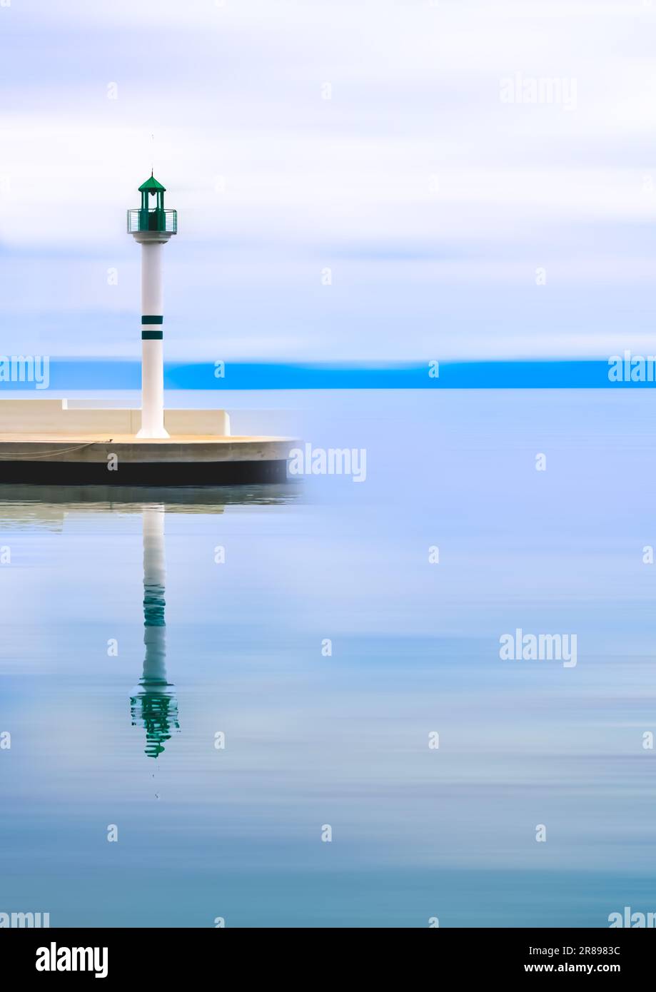 reflection on the marine lighthouse Stock Photo - Alamy