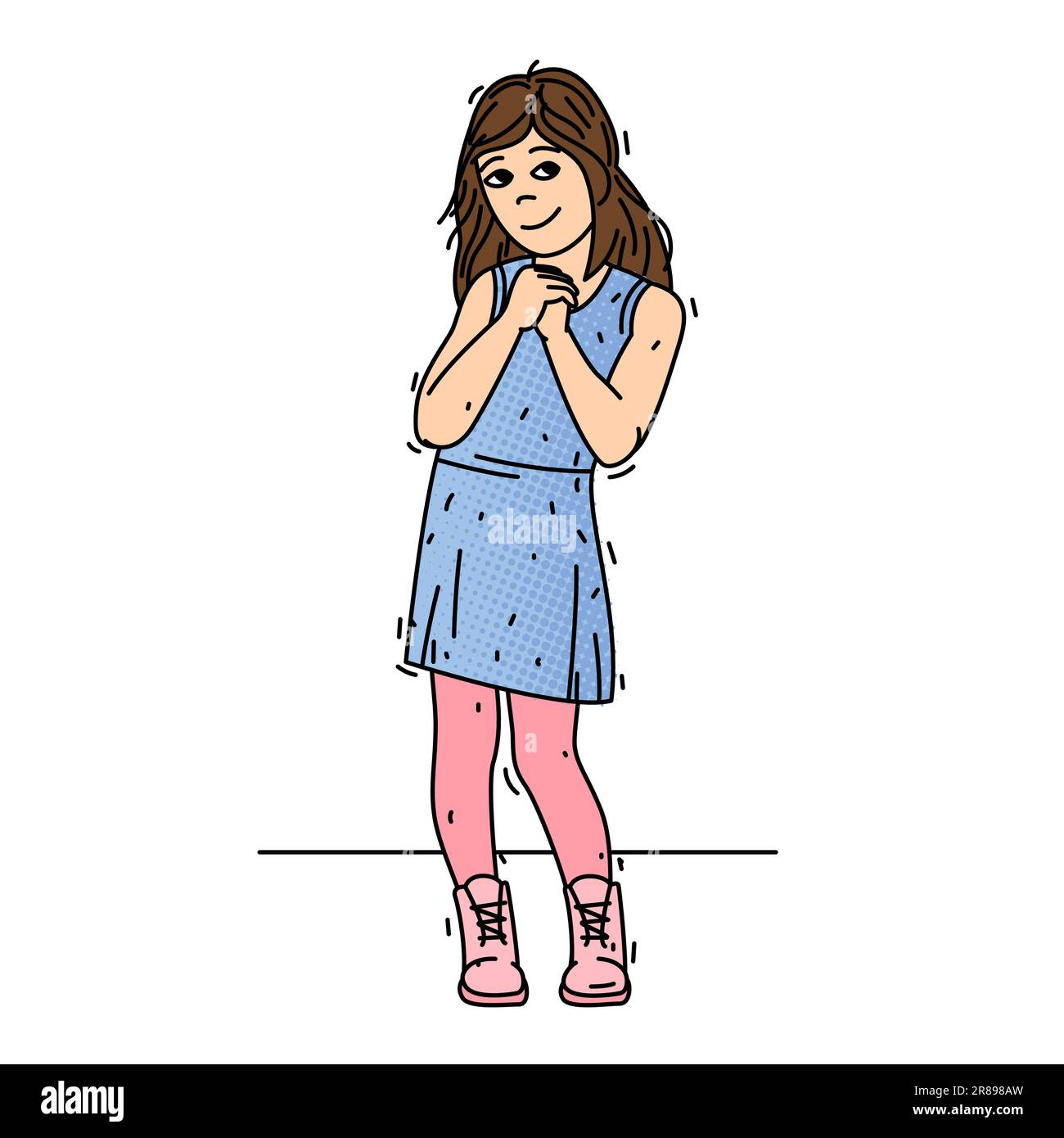 Happy smiling girl Stock Vector Image & Art - Alamy