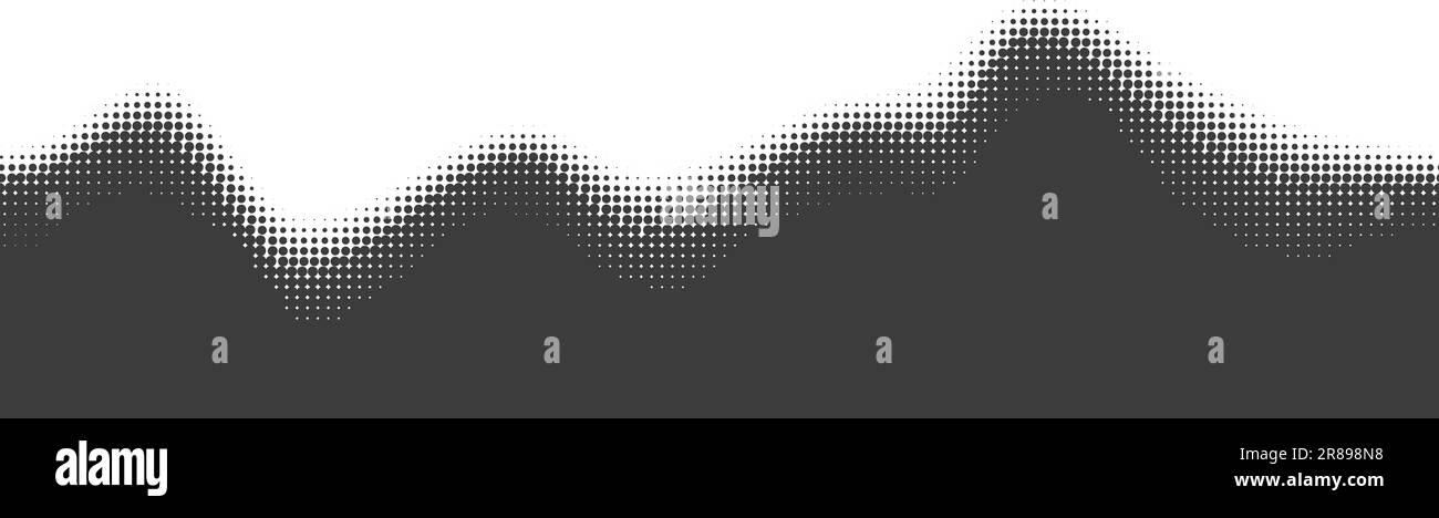 Dotted wave background. Halftone abstract vector gradient. Particle flow fade. Textured fluid ...