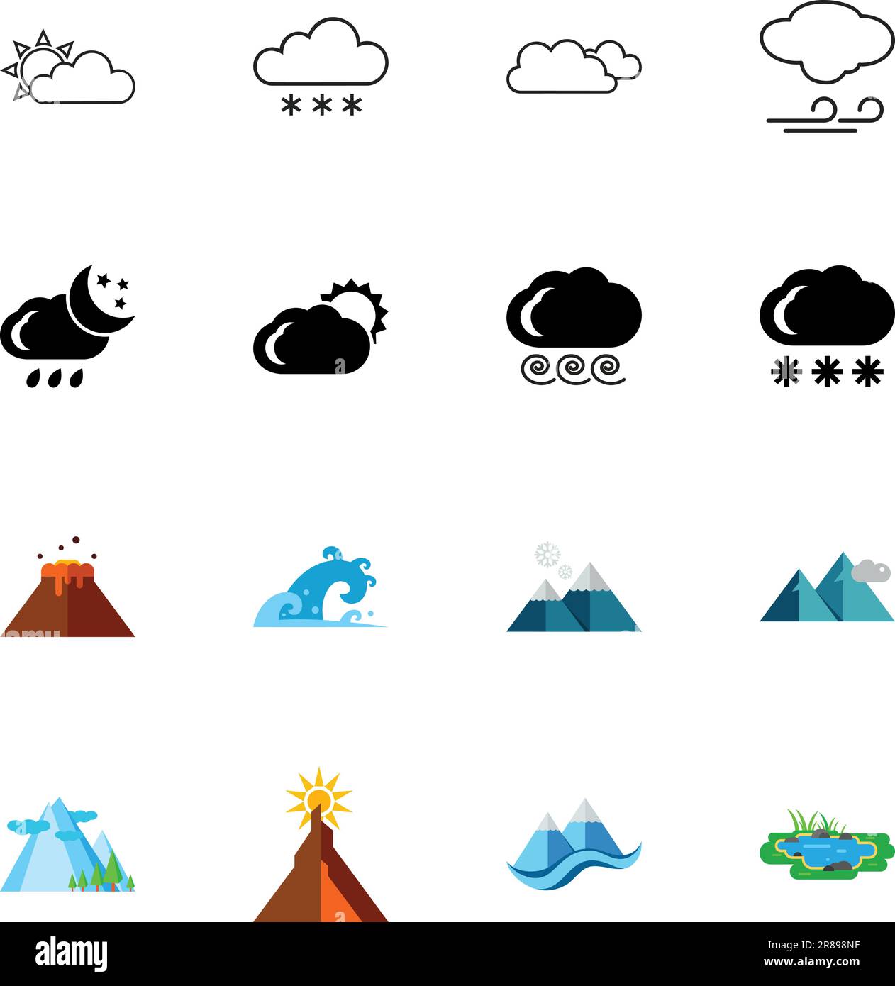 Weather conditions icon set Stock Vector Image & Art - Alamy