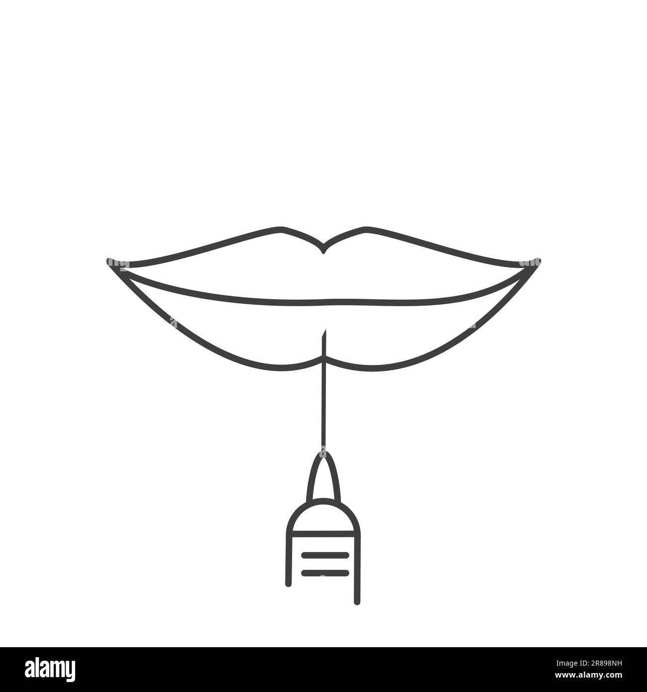 Lip plumping augmentation with filler injection illustration Stock ... Lip plumping augmentation with filler injection illustration Stock ...