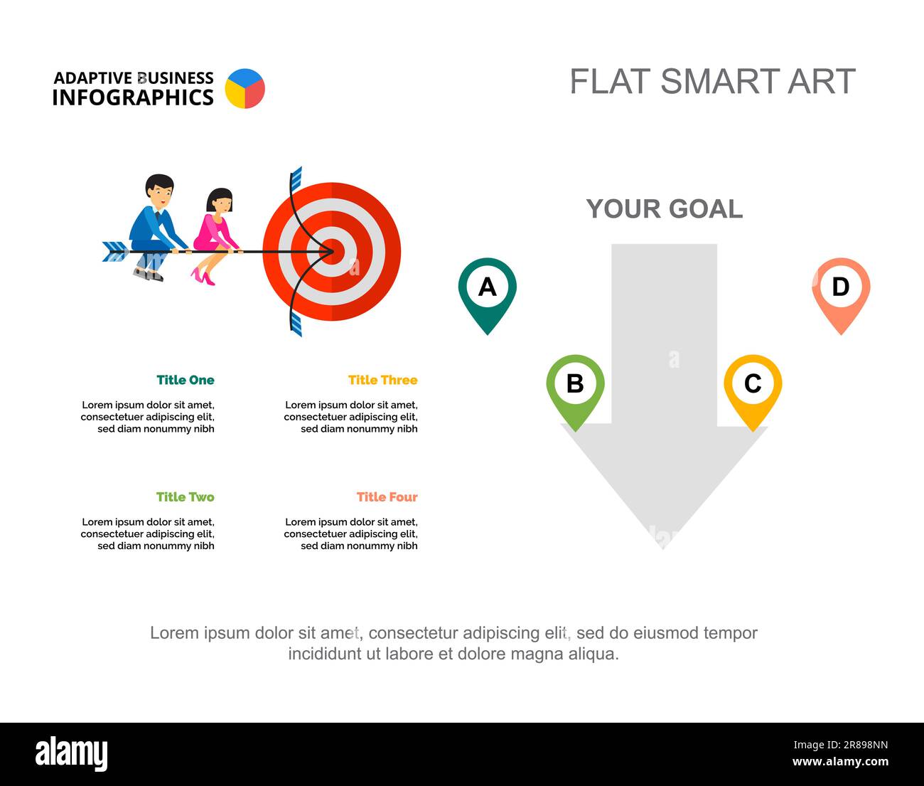 Four Points Goal Slide Template Stock Vector Image & Art - Alamy