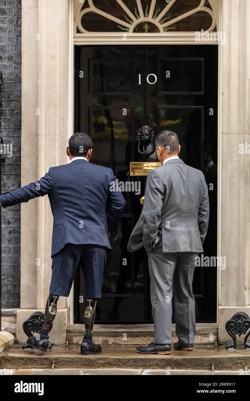London, UK. 20th June, 2023. Hari Budha Magar, a former Gurkha, the ...
