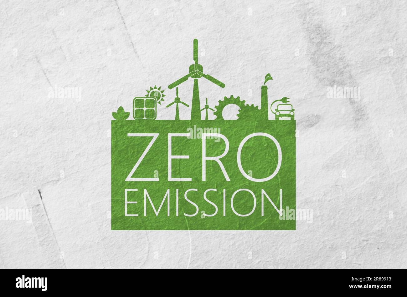 reducing CO2 emissions to stop climate change. green energy background ...