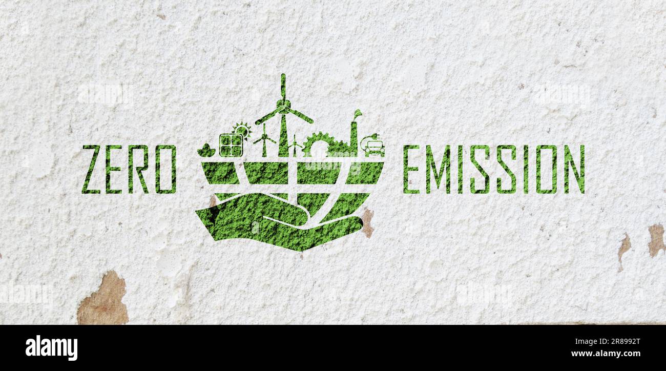 reducing CO2 emissions to stop climate change. green energy background ...
